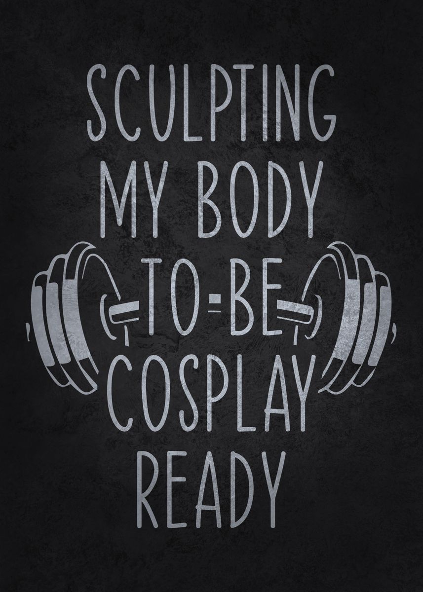 'Funny Workout - Anime Cosplay' Poster, picture, metal print, paint by ...
