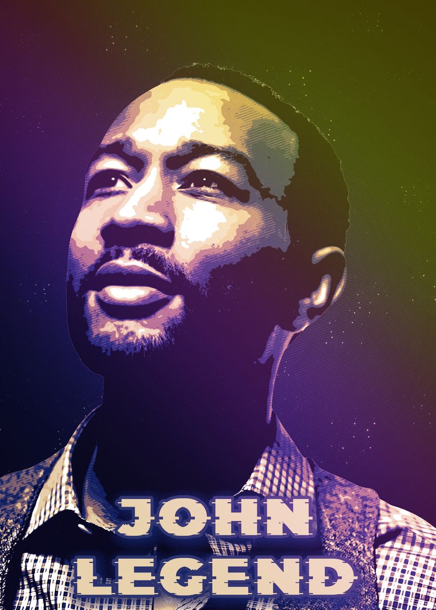 'John Legend Portrait' Poster, picture, metal print, paint by maxmoen ...