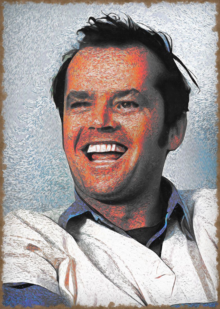 'Jack Nicholson Portrait' Poster, picture, metal print, paint by ...