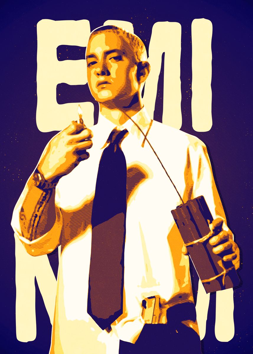 'Eminem with Dynamite' Poster, picture, metal print, paint by maxmoen ...