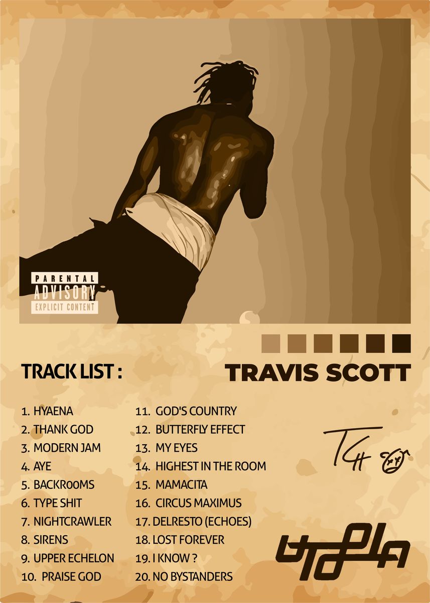 'Travis Scott' Poster, picture, metal print, paint by Rick E Design ...