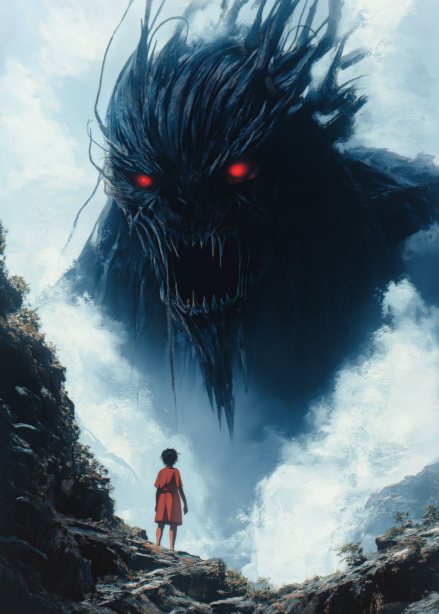 'Monster and Child' Poster, picture, metal print, paint by Lorence ...