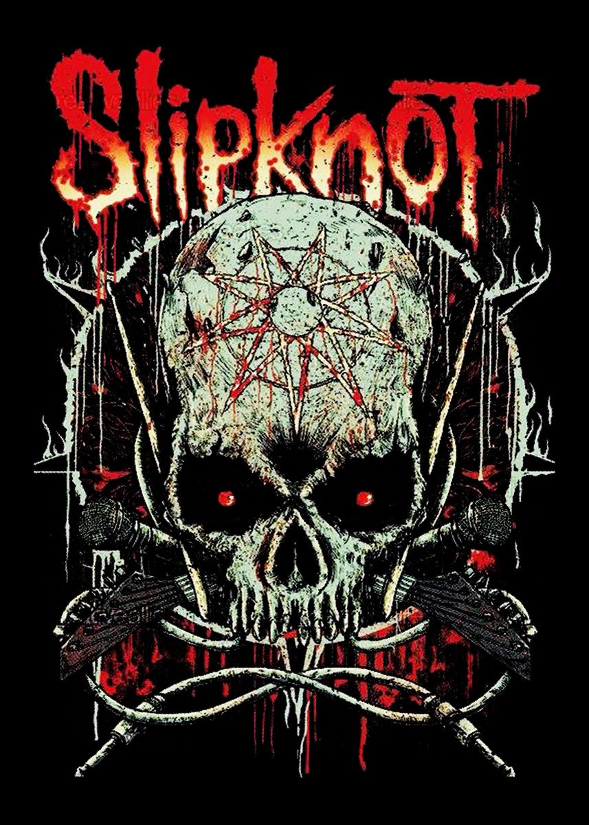 'Slipknot Skull Logo' Poster, picture, metal print, paint by Éclips ...