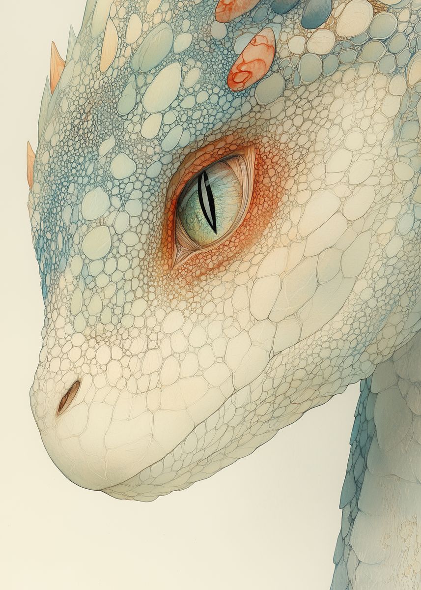 'Dragon Eye Close-Up' Poster, picture, metal print, paint by ...