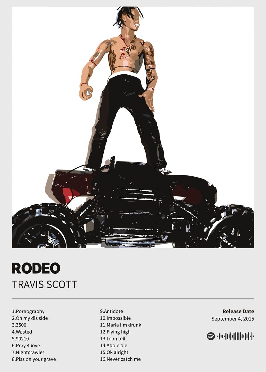 'Travis Scott Rodeo Album Cover' Poster, picture, metal print, paint by ...