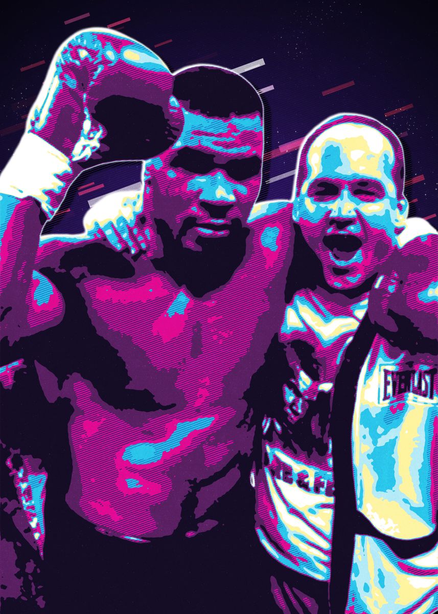 'Mike Tyson & Trainer' Poster, picture, metal print, paint by Nusi uci ...
