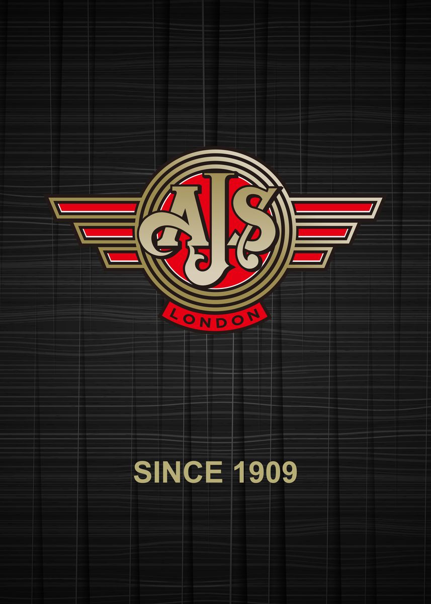 'AJS Motorcycles Logo' Poster, picture, metal print, paint by londho ...