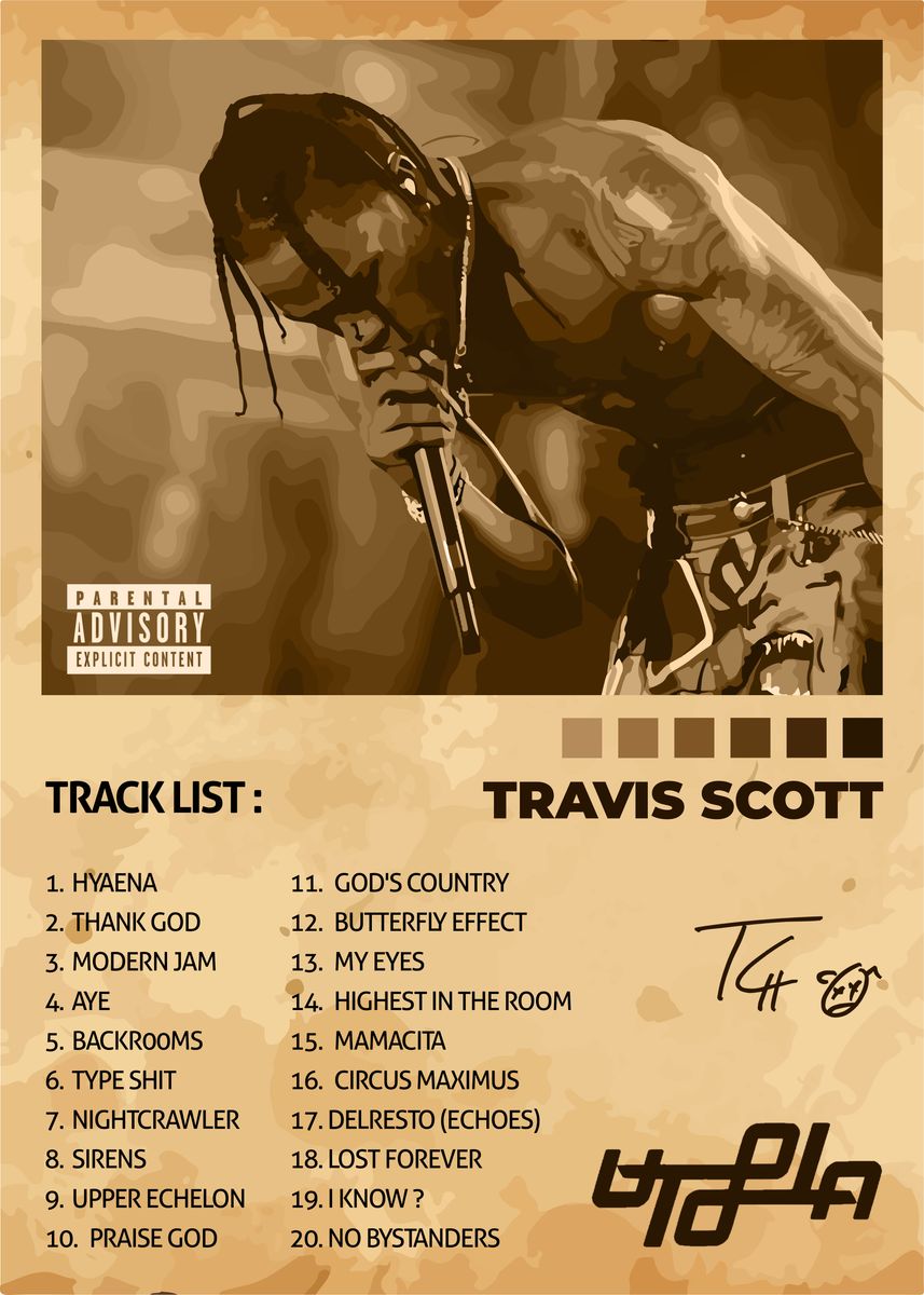 'Travis Scott' Poster, picture, metal print, paint by Rick E Design ...