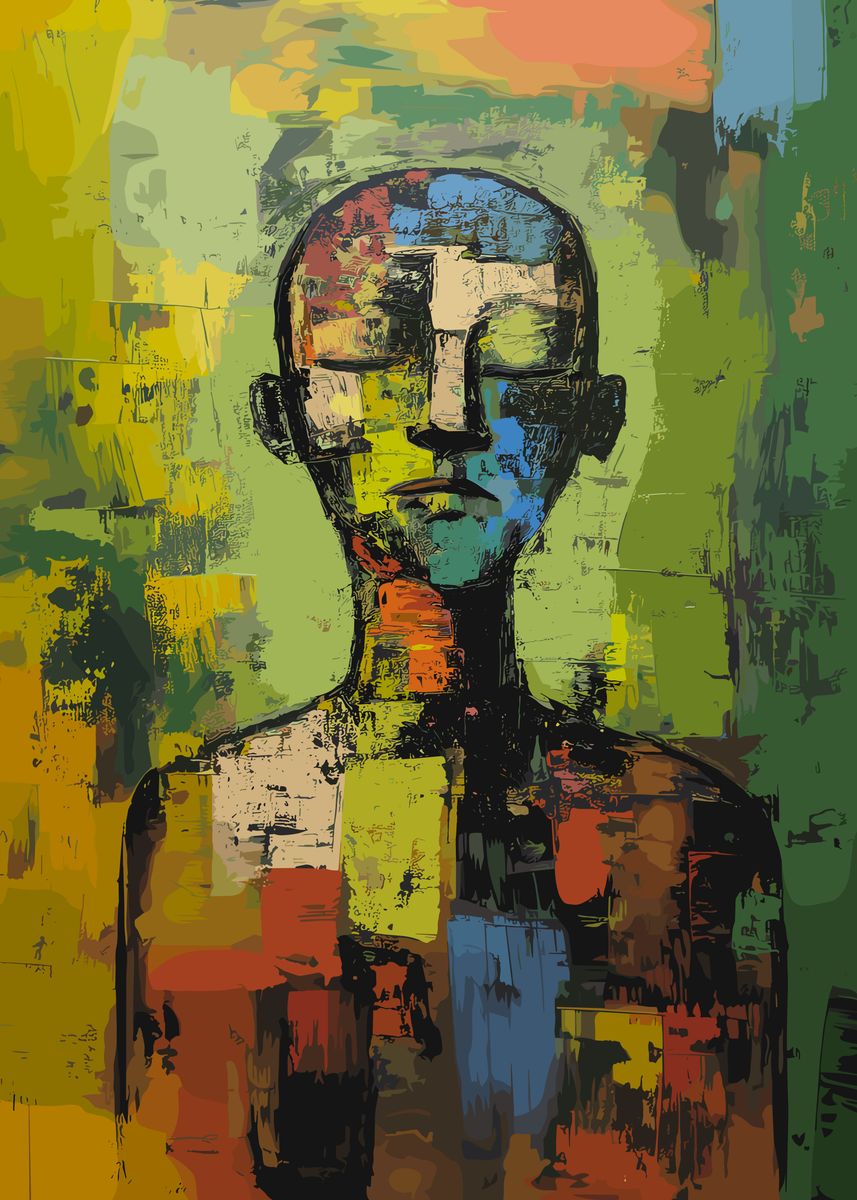 'Man in Deep Thoughts' Poster, picture, metal print, paint by Omar ...