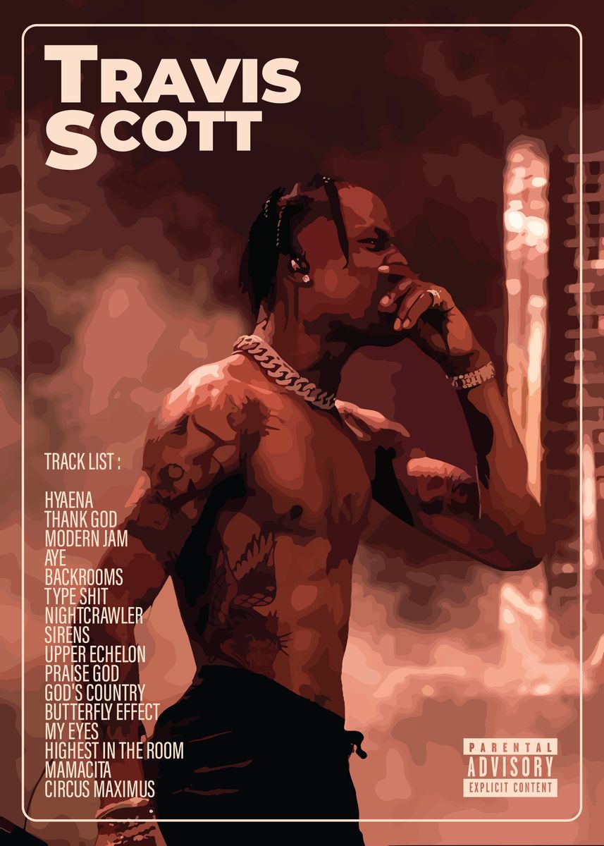 'Travis Scott Album Cover' Poster, picture, metal print, paint by Rick ...