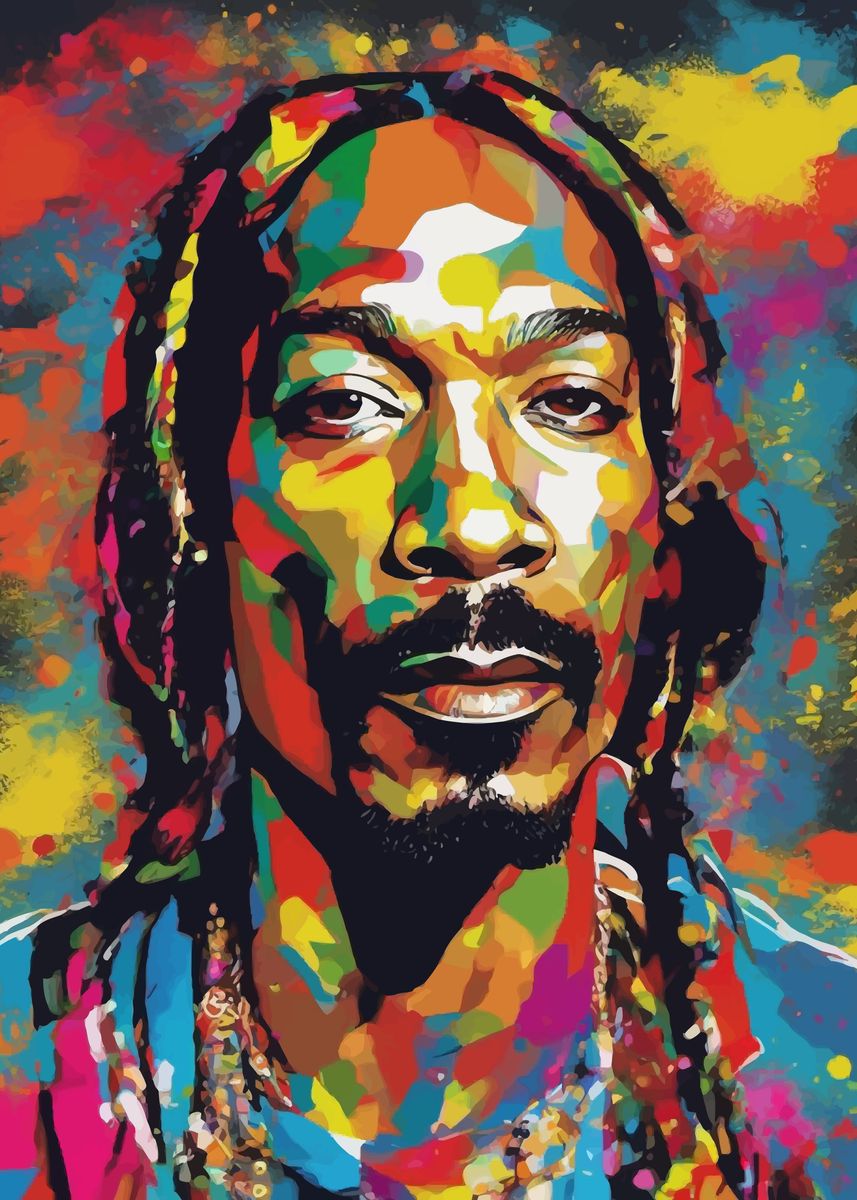 'Snoop Dogg Pop Art Portrait' Poster, picture, metal print, paint by ...