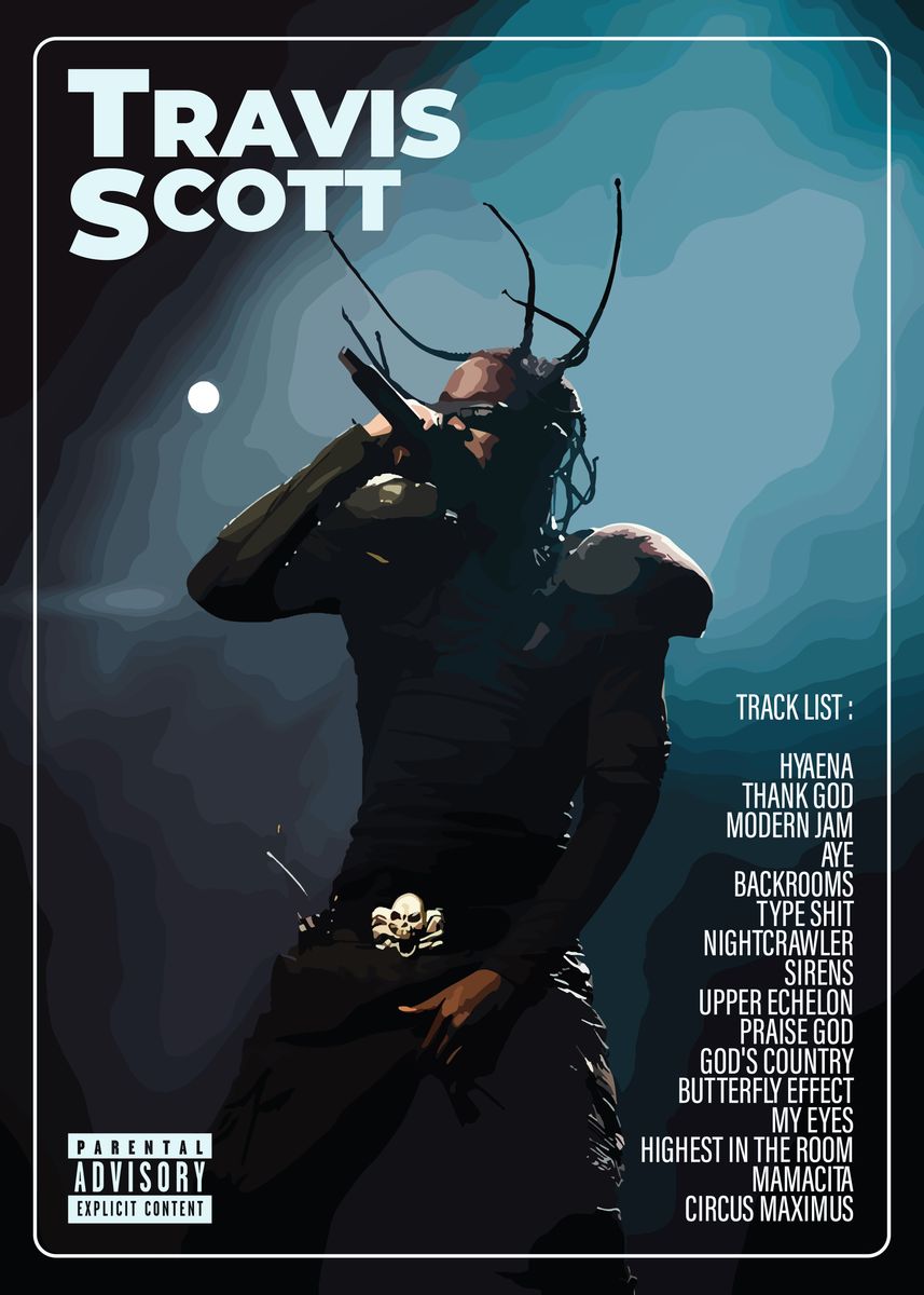 'Travis Scott Album Cover' Poster, picture, metal print, paint by Rick ...