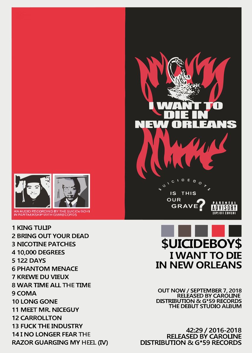 'Suicideboys Album Cover' Poster, picture, metal print, paint by ...