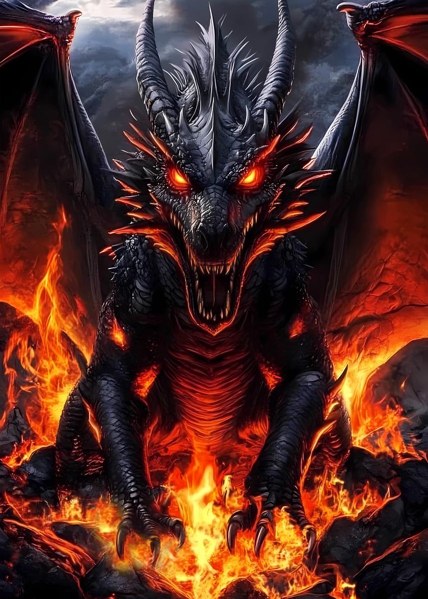 'Dragon fire' Poster, picture, metal print, paint by cheetah claws ...