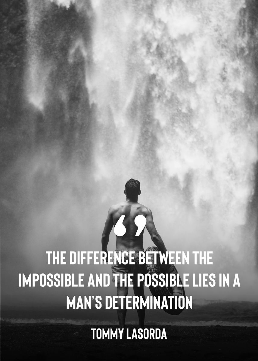 'Determination Quote' Poster, picture, metal print, paint by Maxline ...