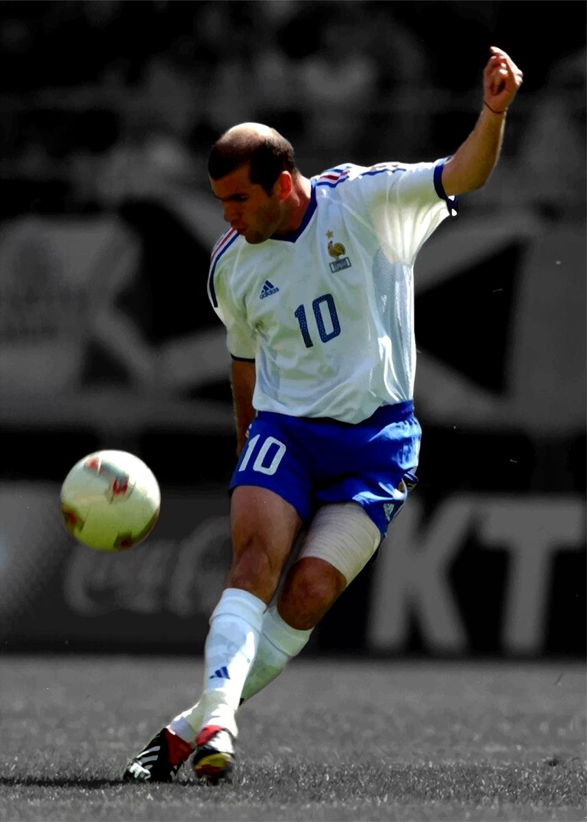 'Zinedine Zidane' Poster, picture, metal print, paint by Balint Rag ...