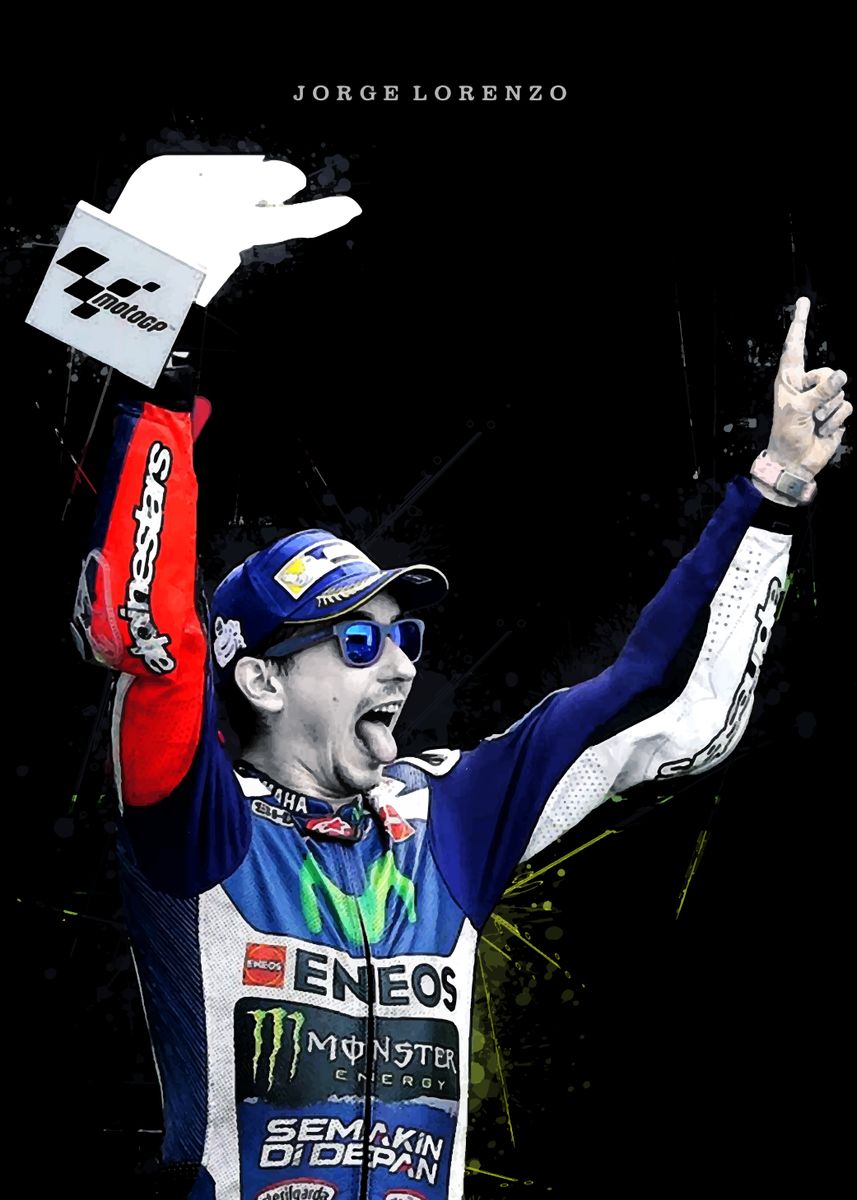 'Jorge Lorenzo Moto GP' Poster, picture, metal print, paint by ...