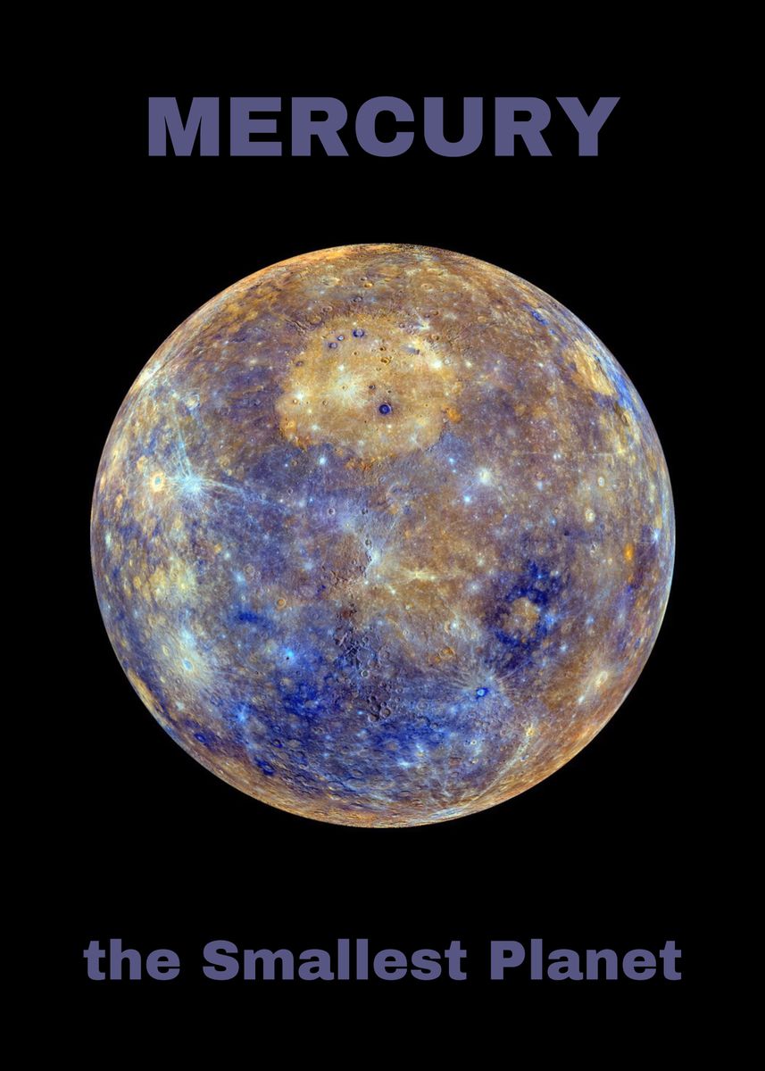 'Mercury : The Smallest Planet' Poster, picture, metal print, paint by ...