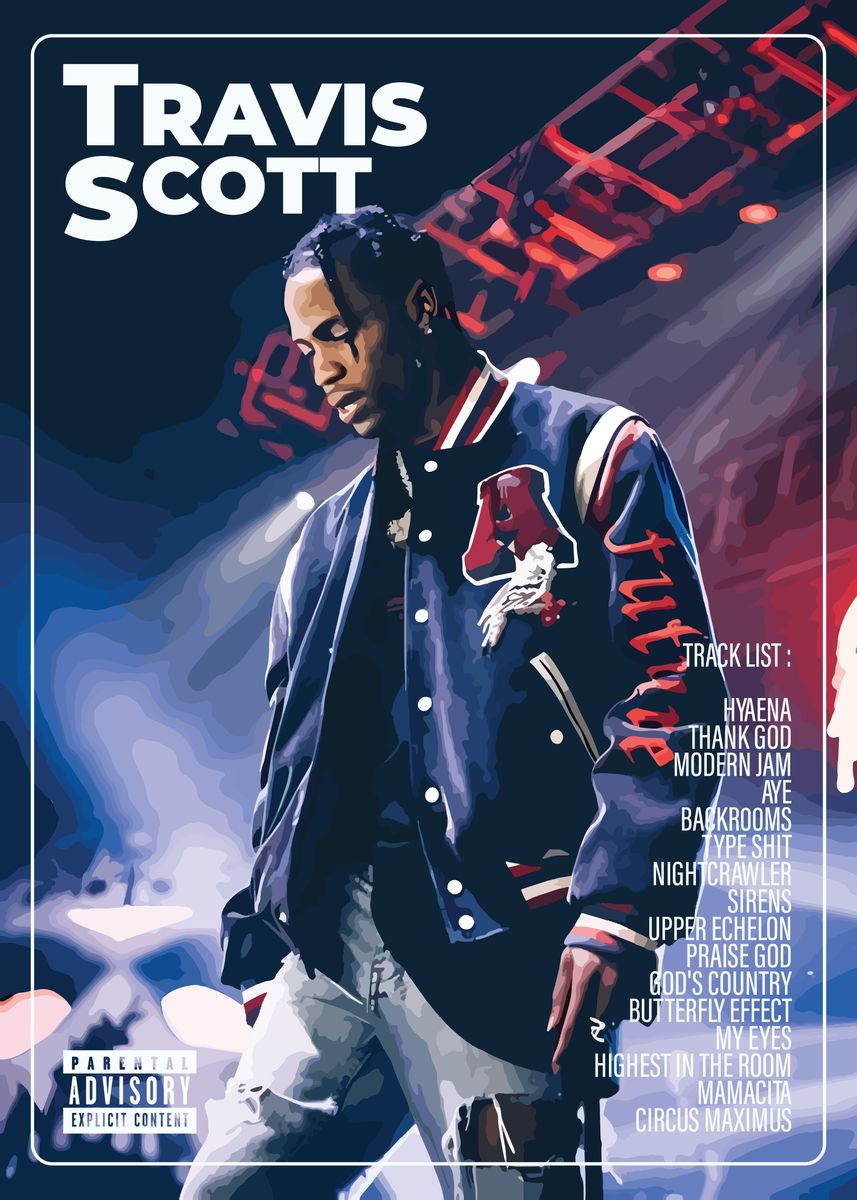 'Travis Scott ' Poster, picture, metal print, paint by Charlotta Reina ...