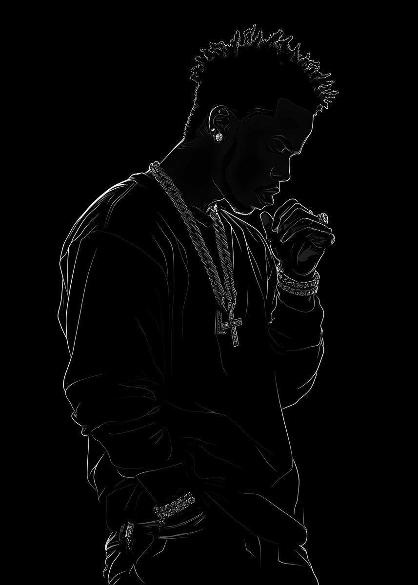 'Rapper Legend Roddy Ricch' Poster, picture, metal print, paint by ...