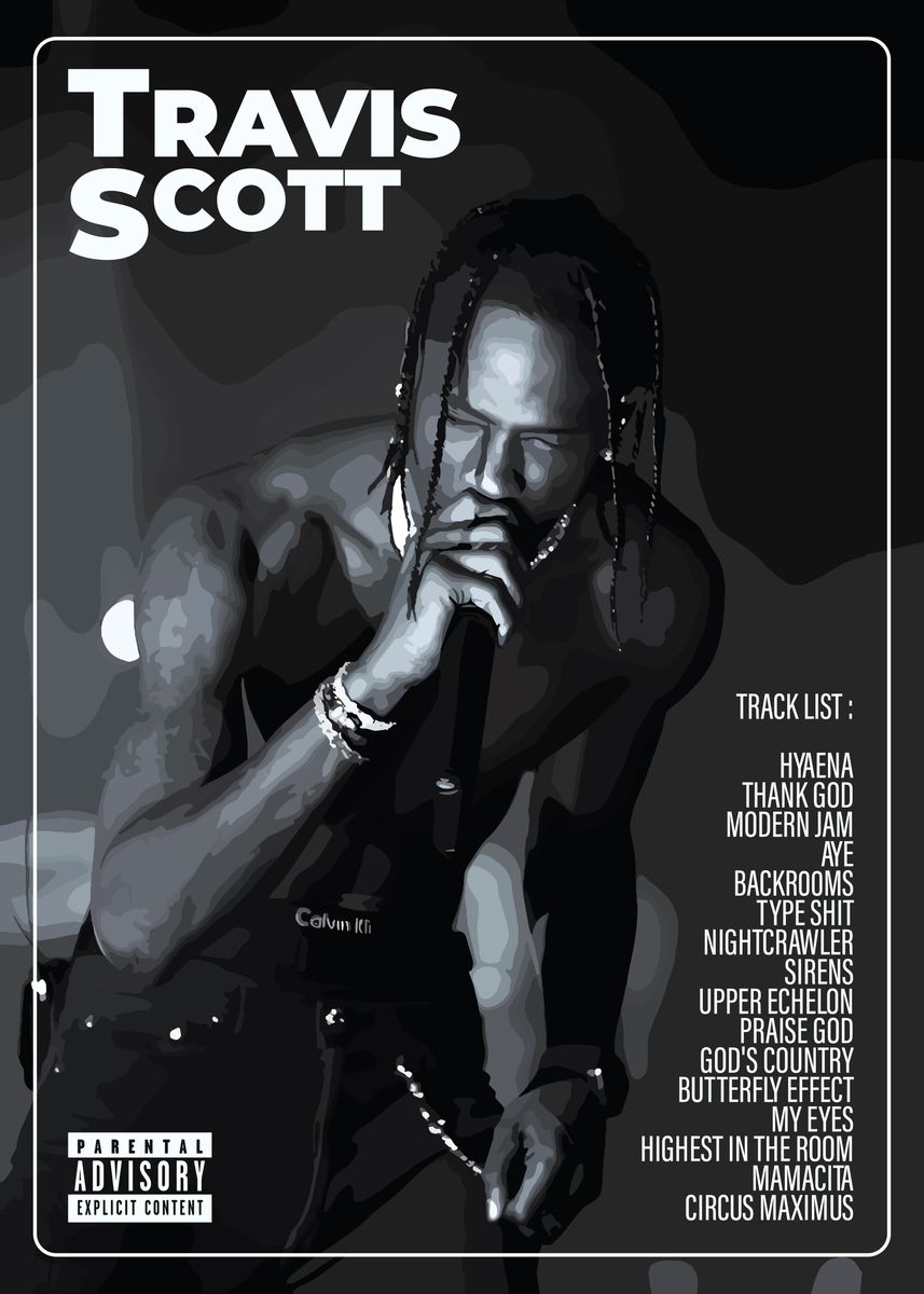 'Travis Scott ' Poster, picture, metal print, paint by Charlotta Reina ...