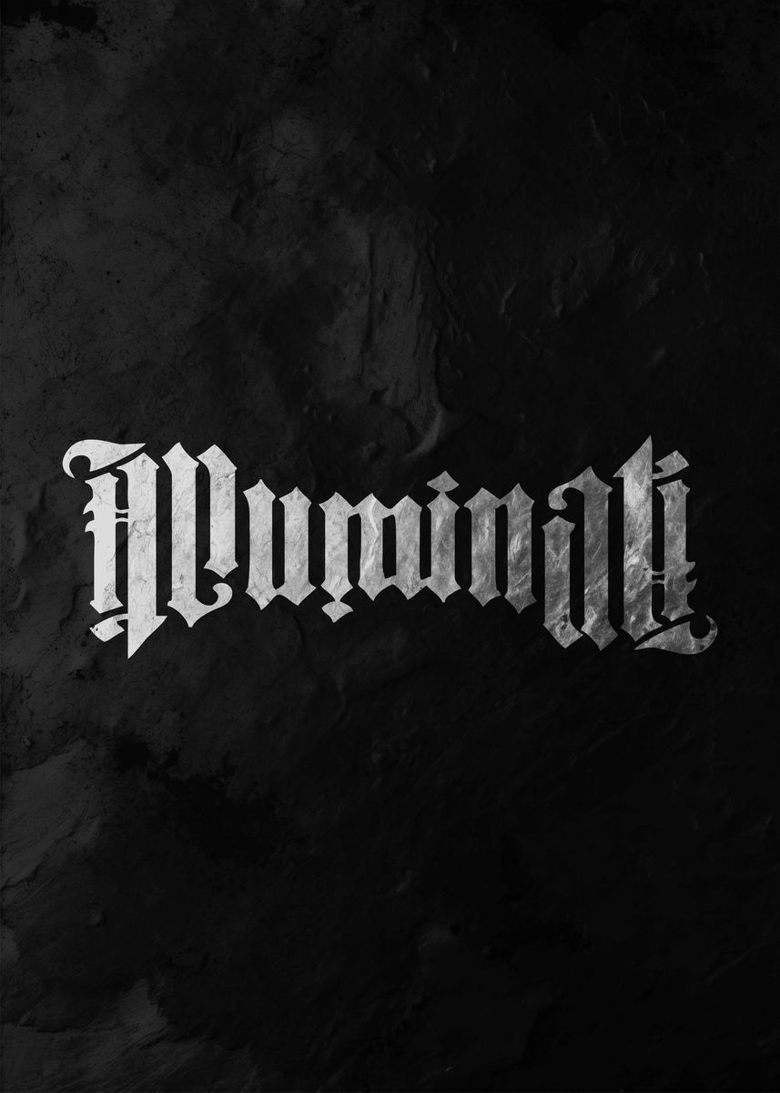 'Illuminati Text Art' Poster, picture, metal print, paint by Lowpoly ...