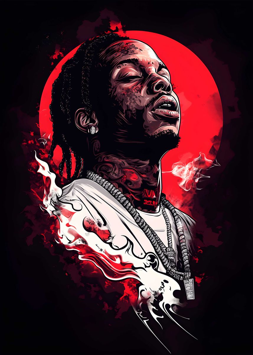 'Lil Durk A rapper legend' Poster, picture, metal print, paint by ...