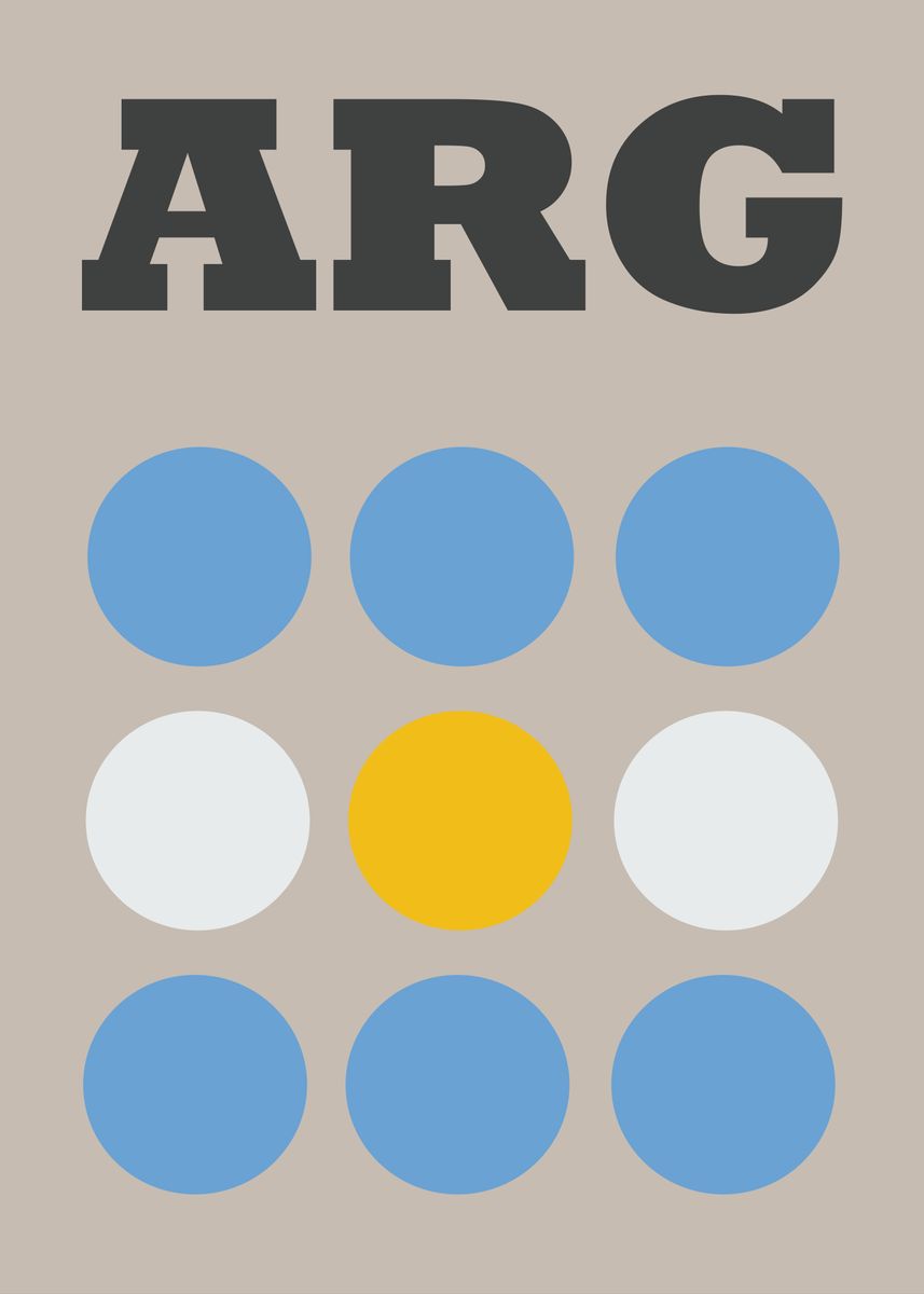 'ARG Minimalist Art' Poster, picture, metal print, paint by ...