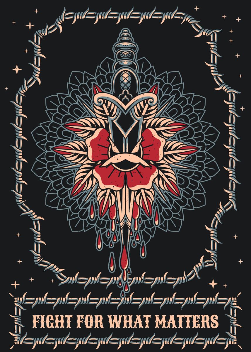 'Fight for What Matters' Poster, picture, metal print, paint by taofik ...