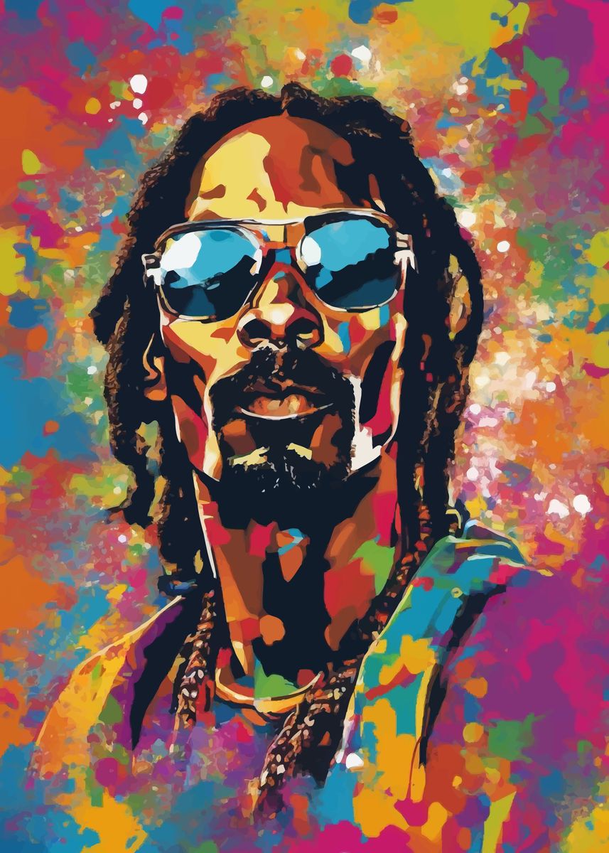 'Snoop Dogg Pop Art Abstract' Poster, picture, metal print, paint by ...