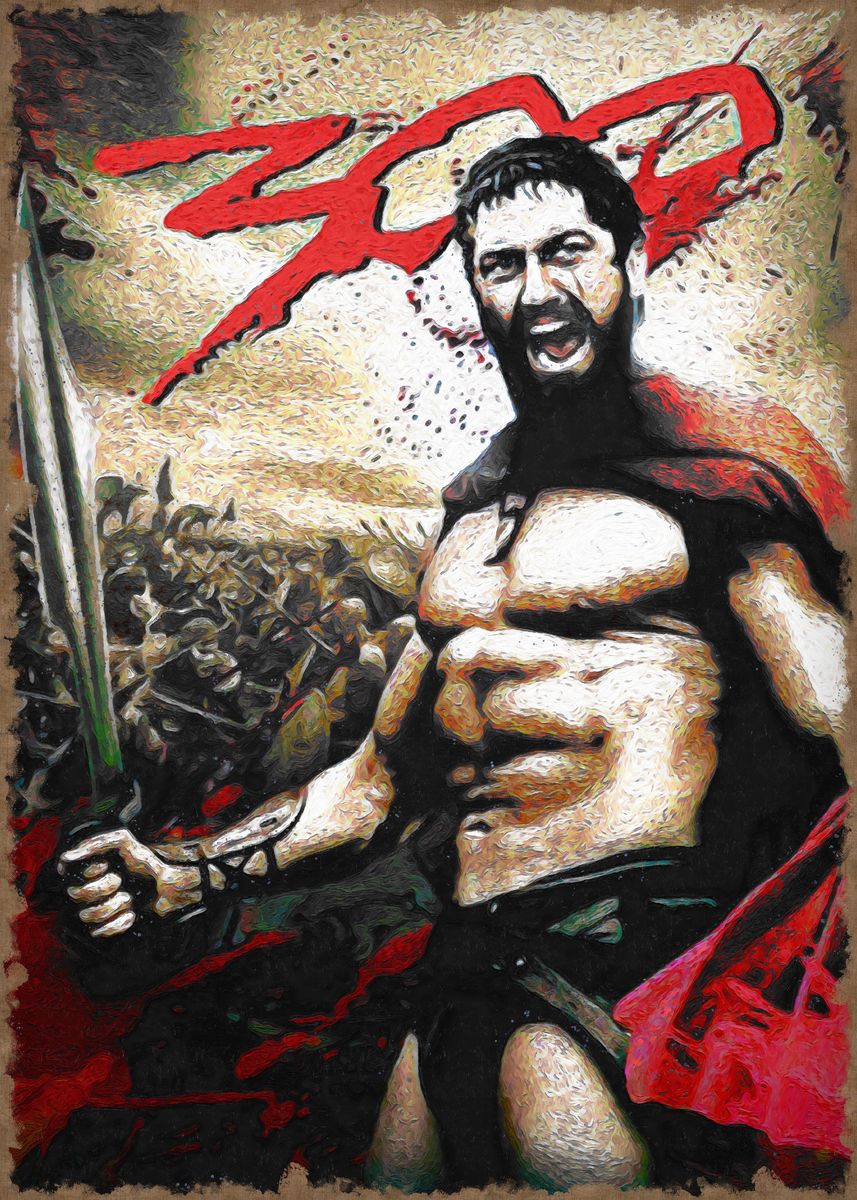 '300 Movie Poster' Poster, picture, metal print, paint by Cool Metalic ...