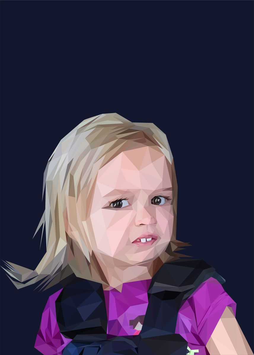 'Girl with Skeptical Expression' Poster, picture, metal print, paint by ...