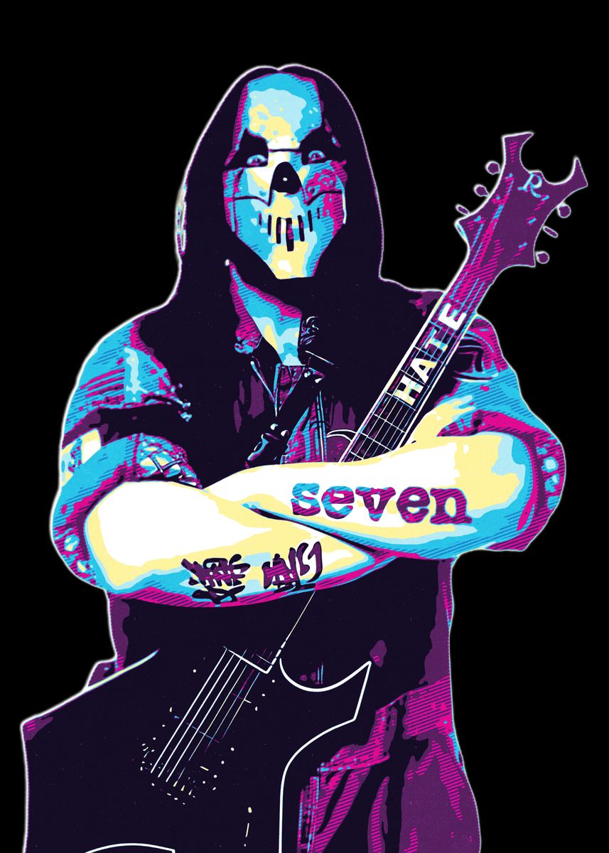 'Mick Thomson Metal Guitarist' Poster, picture, metal print, paint by ...
