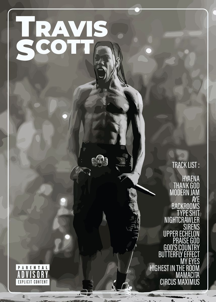 'Travis Scott ' Poster, picture, metal print, paint by Charlotta Reina ...