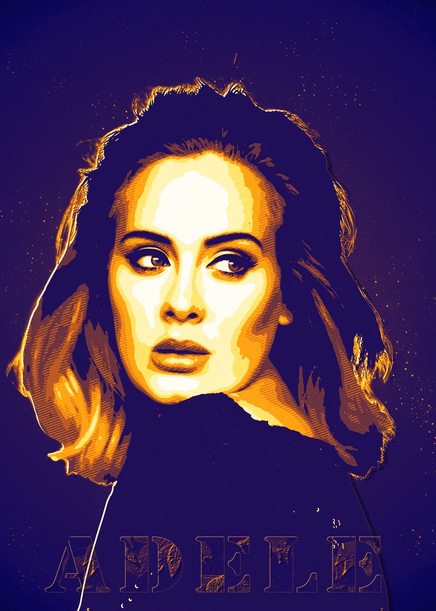'Adele Pop Art Portrait' Poster, picture, metal print, paint by maxmoen ...
