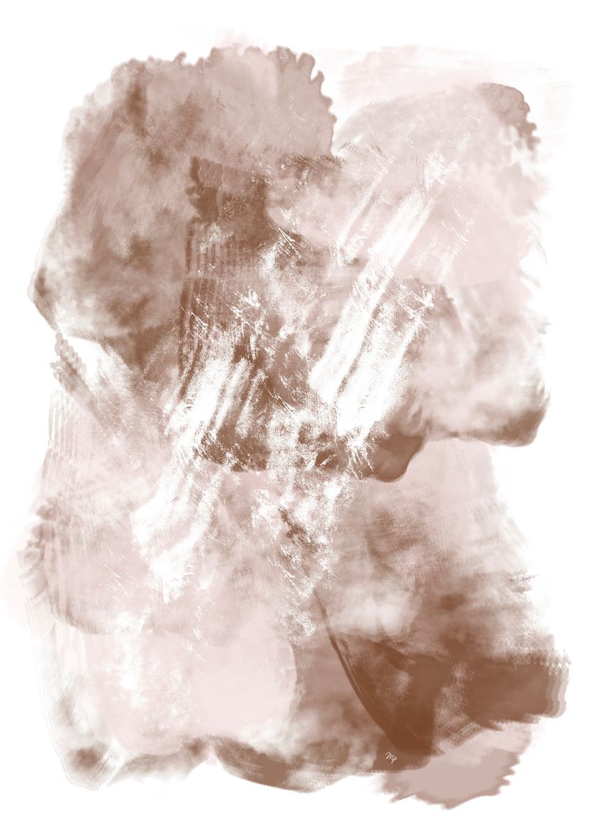 'Mocha Abstract Watercolor Painting' Poster, picture, metal print ...