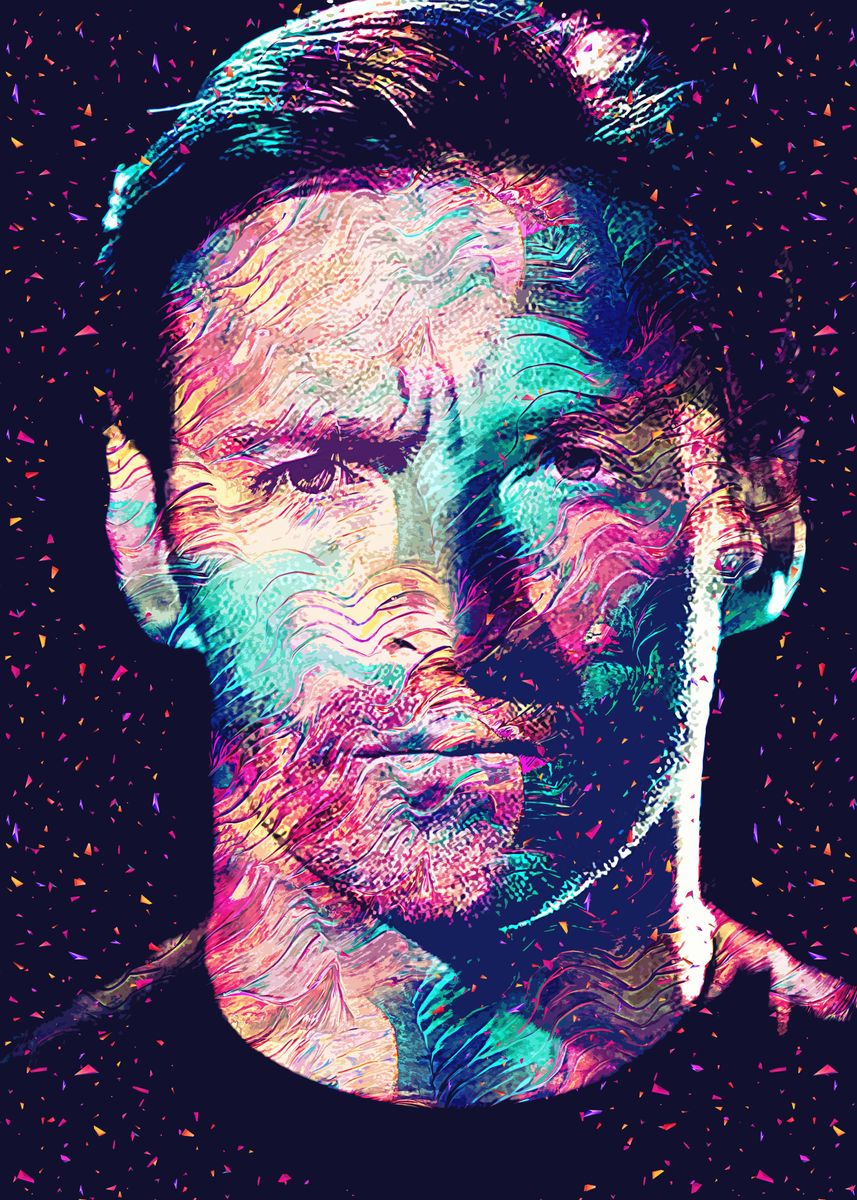 'Abstract Portrait of a Man' Poster, picture, metal print, paint by ...