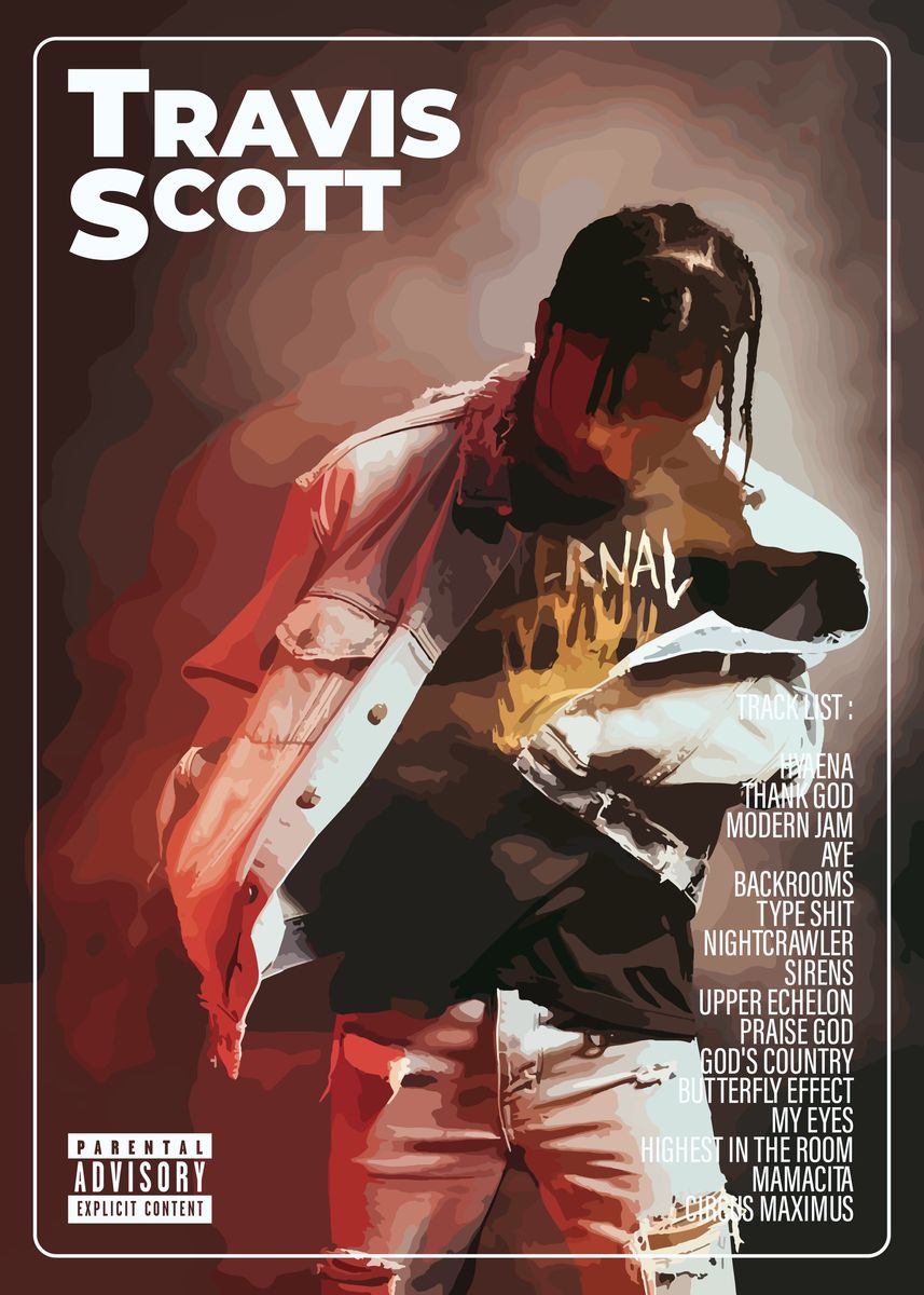 'Travis Scott ' Poster, picture, metal print, paint by Rick E Design ...