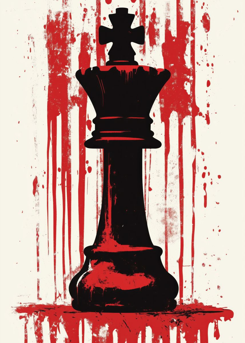 'Bloody Queen Chess Piece' Poster, picture, metal print, paint by ...