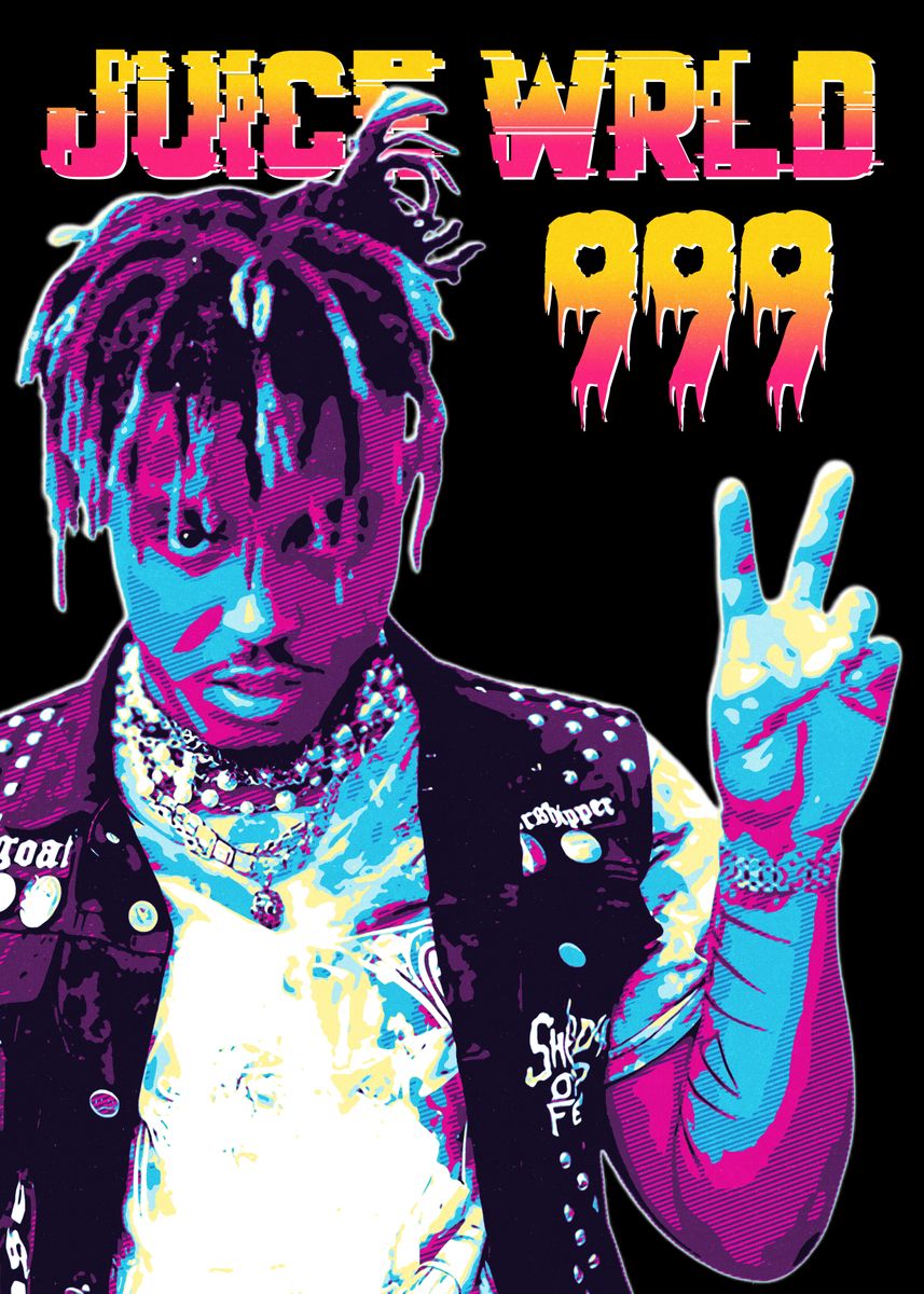 'Juice Wrld 999 Poster' Poster, picture, metal print, paint by Papa ...