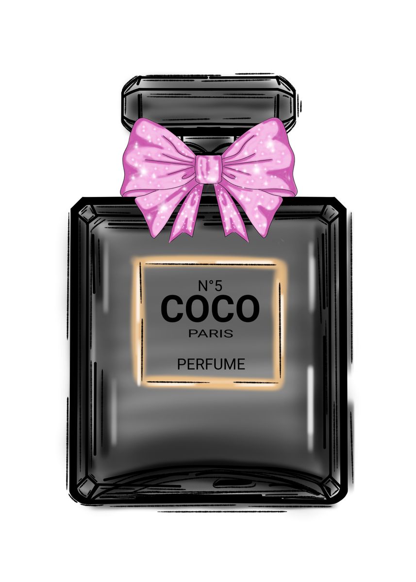 'Chanel No. 5 Coco Perfume Bottle' Poster, picture, metal print, paint ...