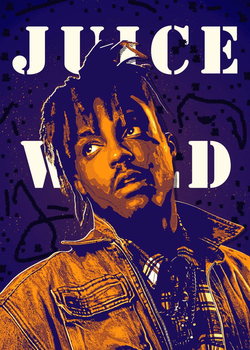 'Juice Wrld Portrait' Poster, picture, metal print, paint by maxmoen ...
