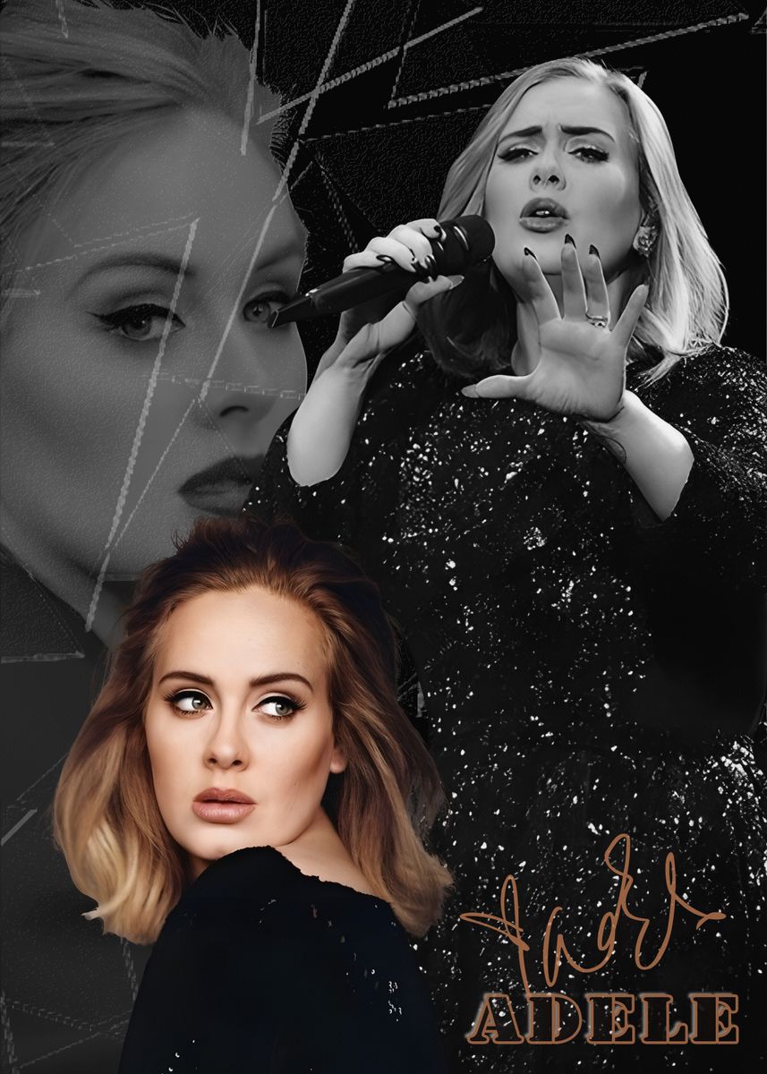 'Adele Fan Art' Poster, picture, metal print, paint by maxmoen | Displate