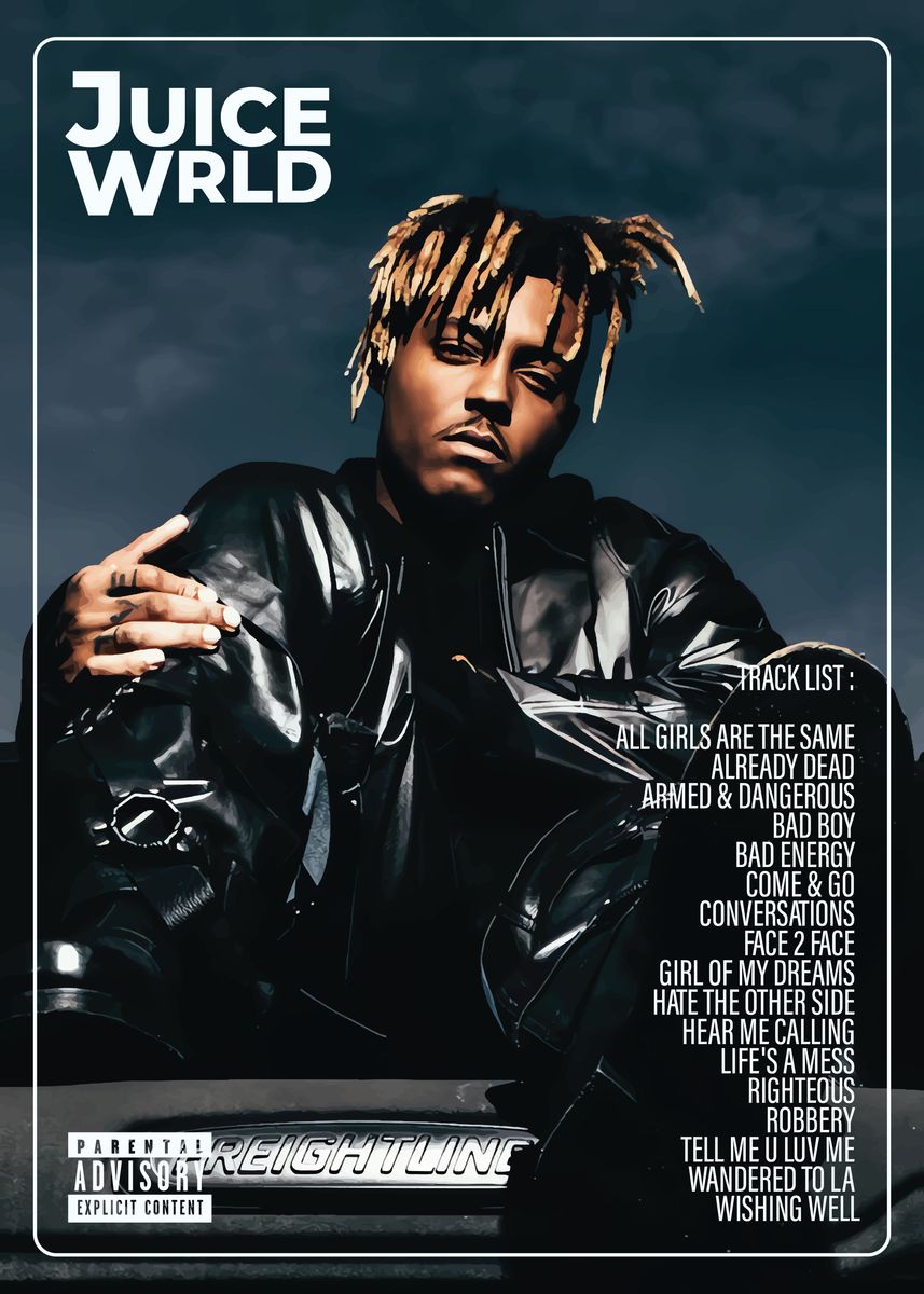 'Juice WRLD Album Cover' Poster, picture, metal print, paint by Rick E ...