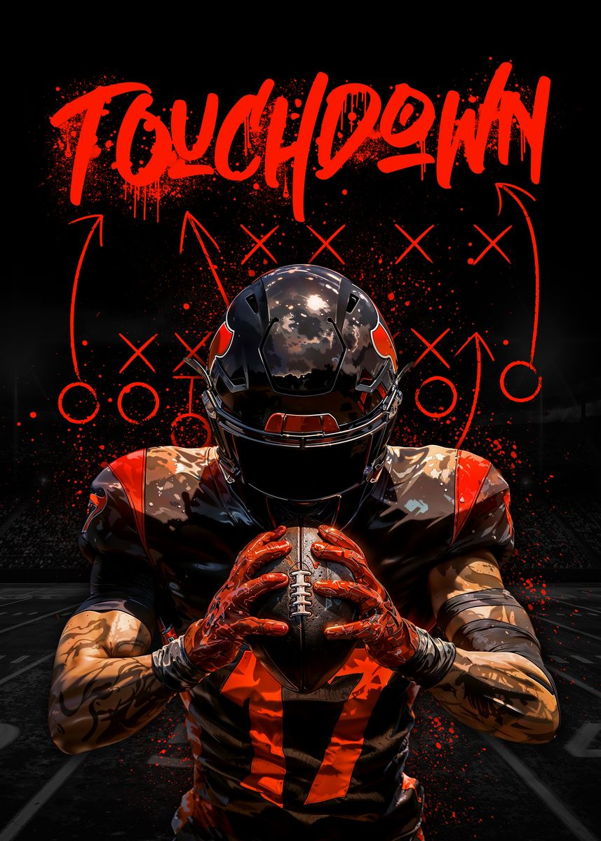 'Touchdown Strategy' Poster, picture, metal print, paint by Nocturnal ...