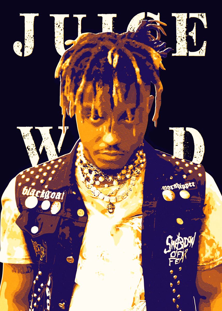 'Juice Wrld Portrait' Poster, picture, metal print, paint by maxmoen ...