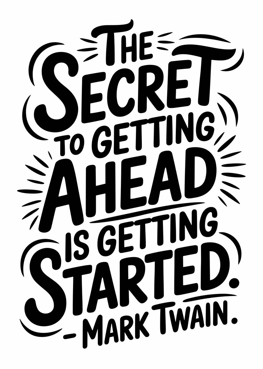 'Mark Twain Quote' Poster, picture, metal print, paint by Usama Design ...