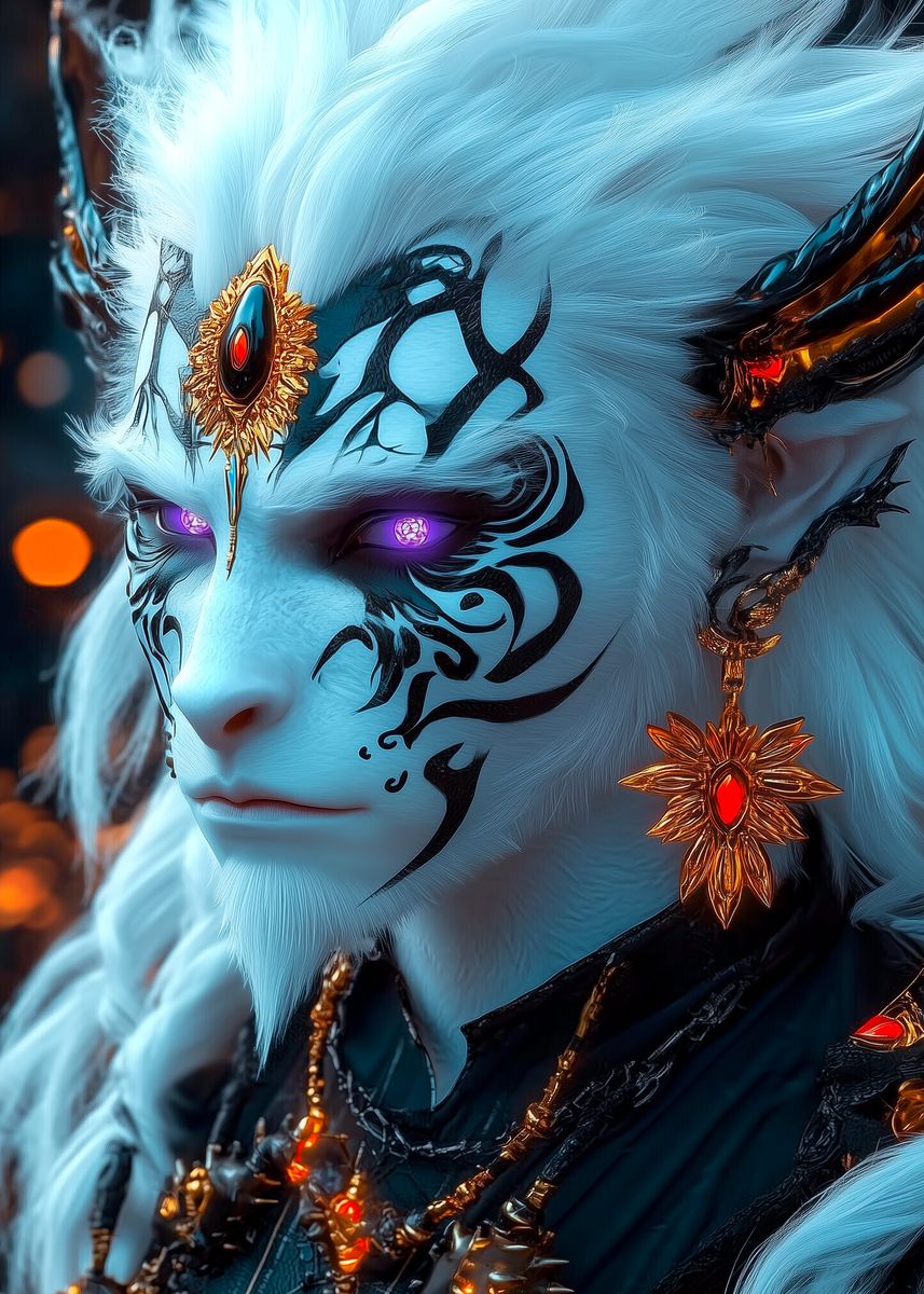 'Fantasy Character Portrait' Poster, picture, metal print, paint by ...