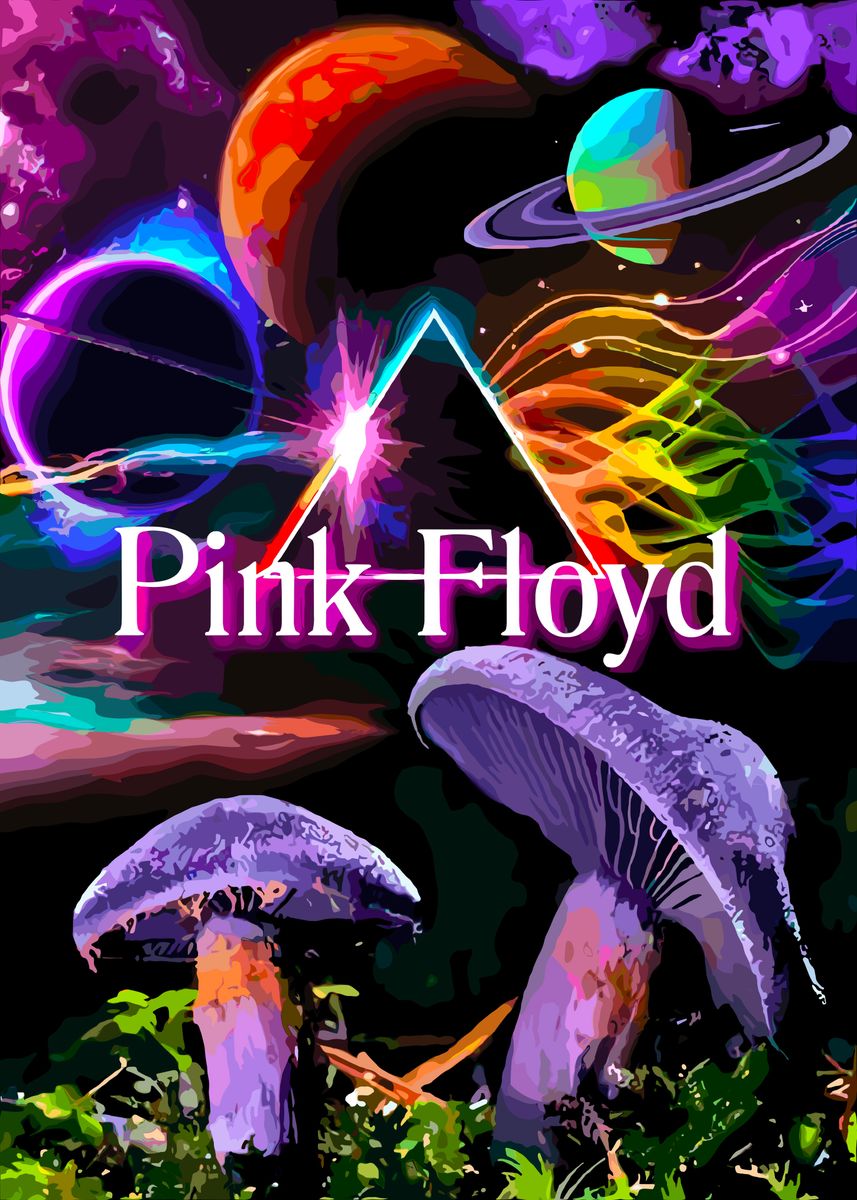 'Pink Floyd Psychedelic Art' Poster, picture, metal print, paint by ...