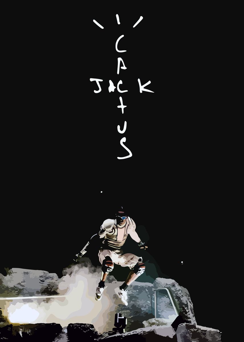 'Travis Scott Cactus Jack' Poster, picture, metal print, paint by Rick ...